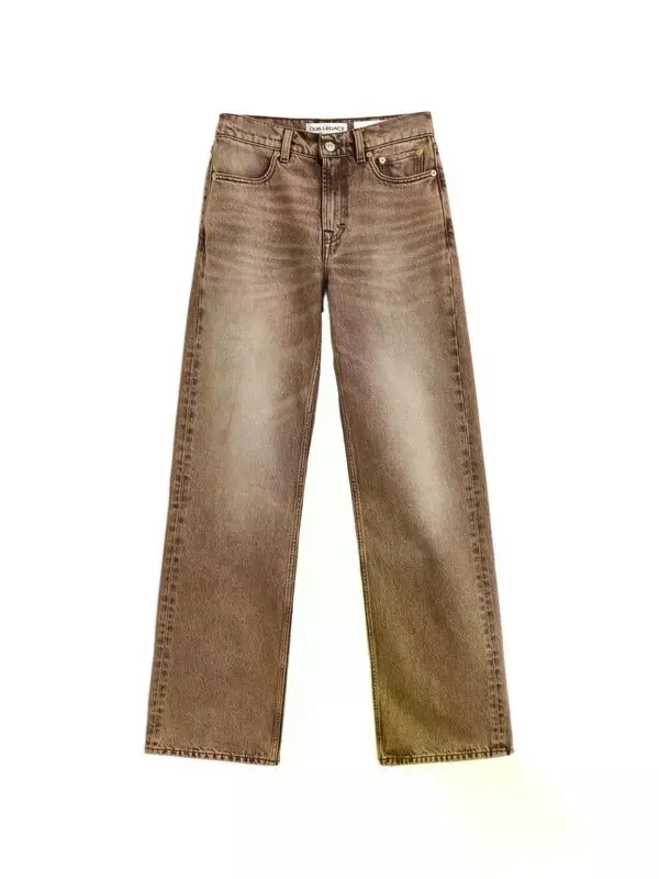 Our Legacy Wata Cut Washed-effect Jeans - Brown