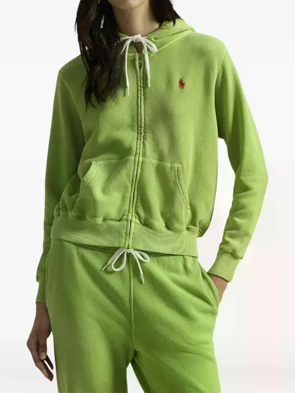 Polo Ralph Lauren Logo-embroidered Hoodie - Green