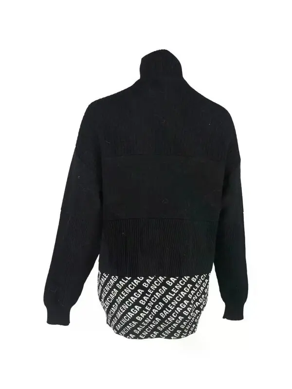 Balenciaga Paneled Half-zip Sweater