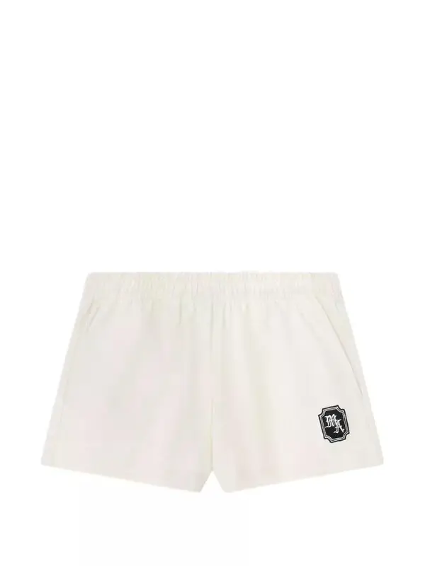 Amiri Logo-patch Mini Shorts - Neutrals
