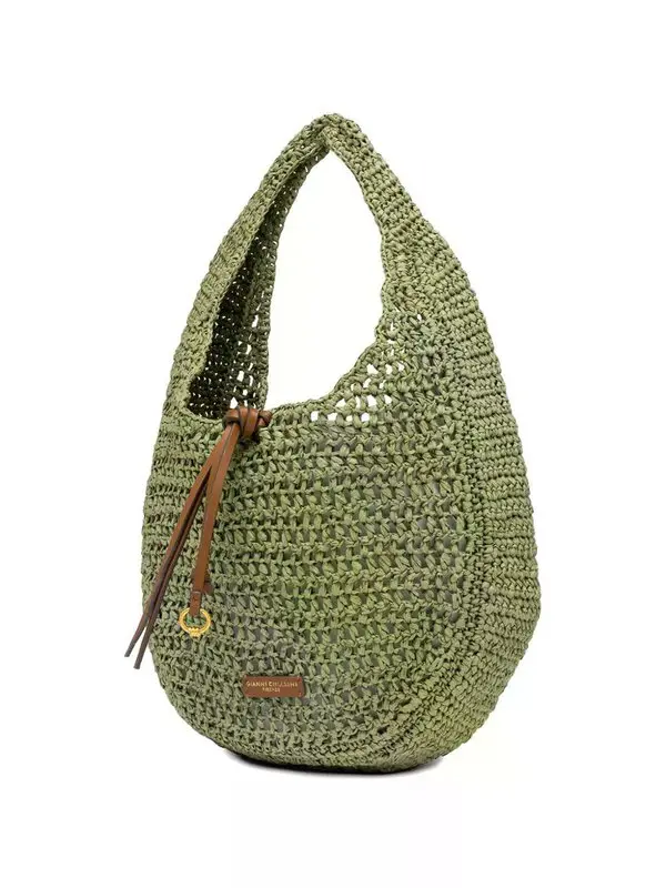 GIANNI CHIARINI Nefeli Woven Shoulder Bag - Green