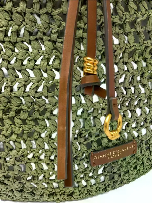 GIANNI CHIARINI Nefeli Woven Shoulder Bag - Green