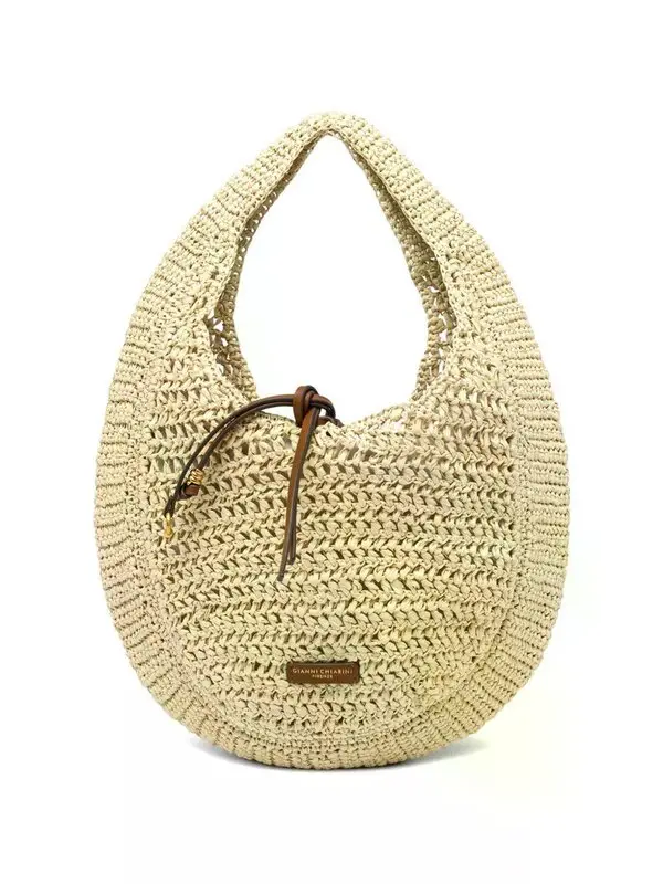GIANNI CHIARINI Nefeli Woven Shoulder Bag - Neutrals