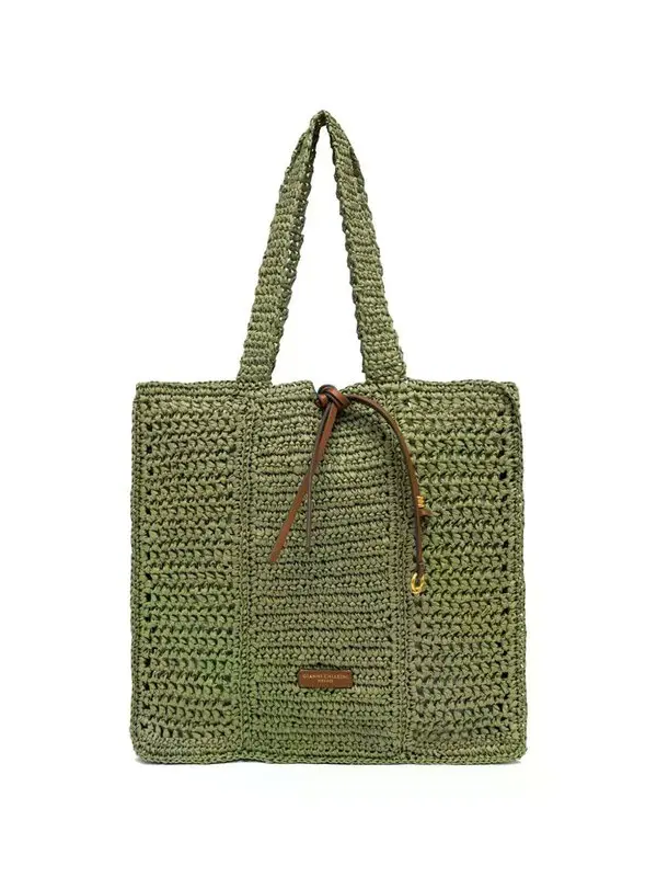 GIANNI CHIARINI Nefeli Woven Shoulder Bag - Green