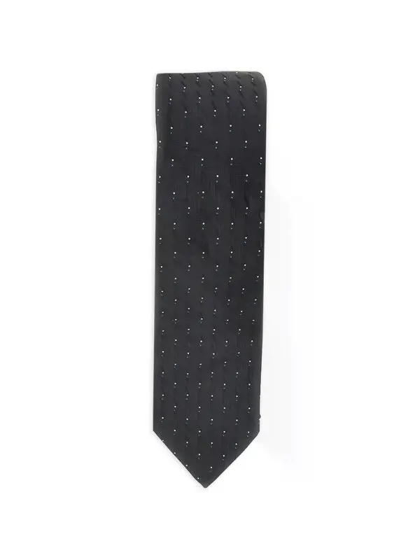 Emporio Armani Polka-dot Neck Tie - Black