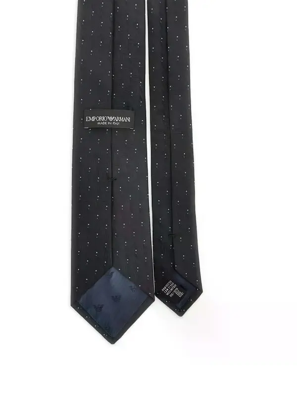 Emporio Armani Polka-dot Neck Tie - Black