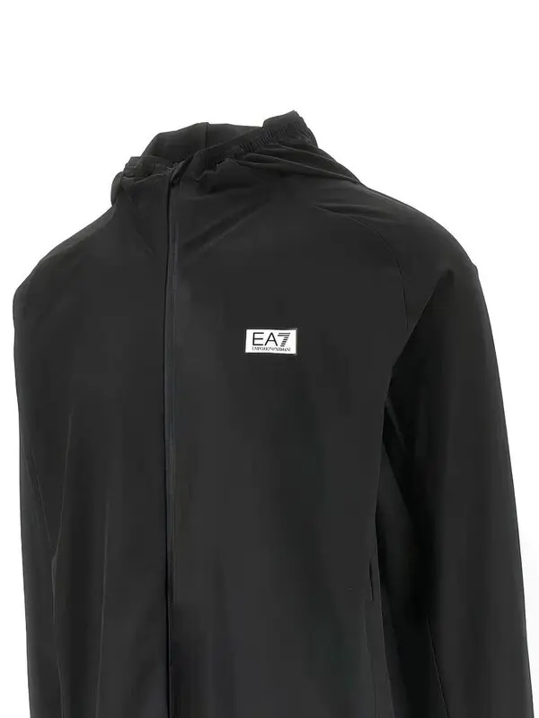 EA7 Zip-up Hoodie - Black
