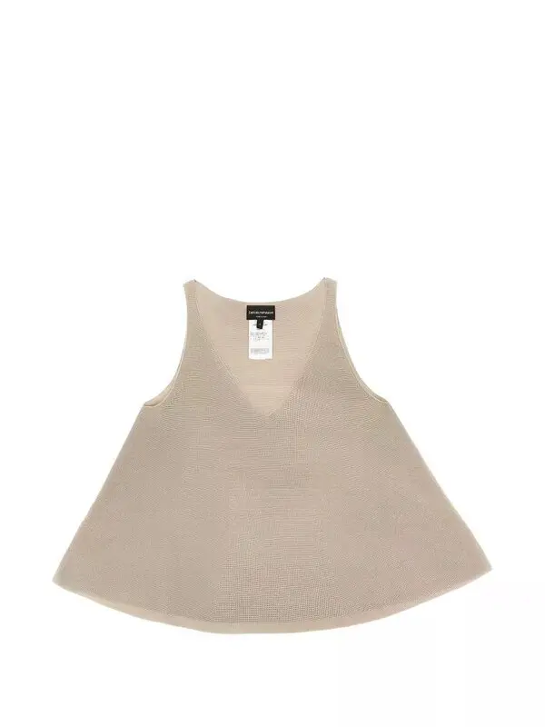 Emporio Armani V-neck Sleeveless Top - Neutrals