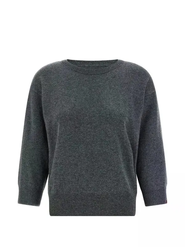 EXTREME CASHMERE X N°398 Jewel Long-sleeve Crew-neck Sweater - Grey