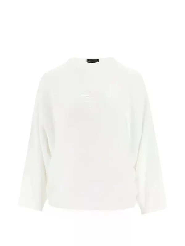 Emporio Armani Maglia Ribbed Knit Sweater - White