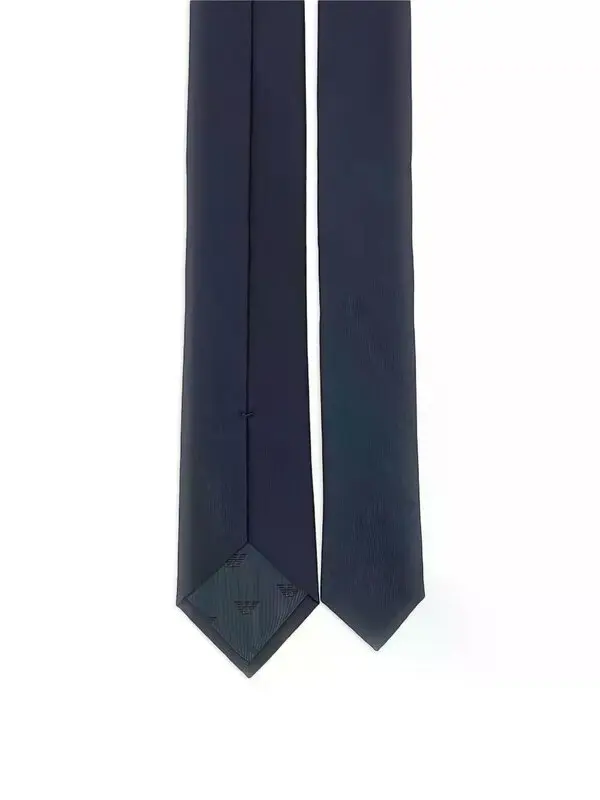 Emporio Armani Textured Neck Tie - Blue