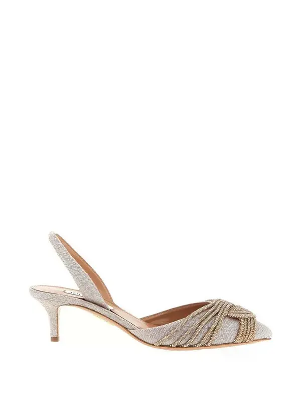 AQUAZZURA Gatsby Slingback Pumps - Neutrals