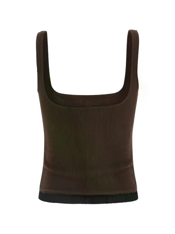 ENTIRE STUDIOS Lounge Ribbed Logo Patch Tank Top