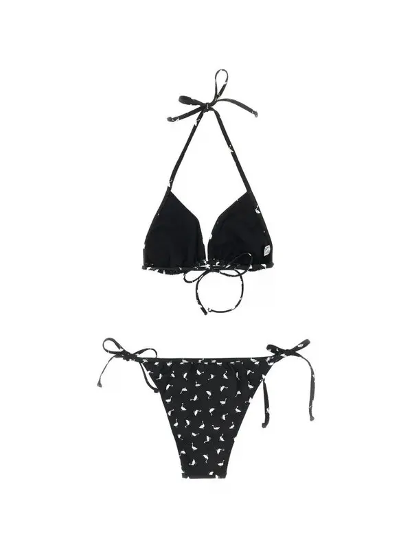 Moschino Goose-print Triangle Bikini