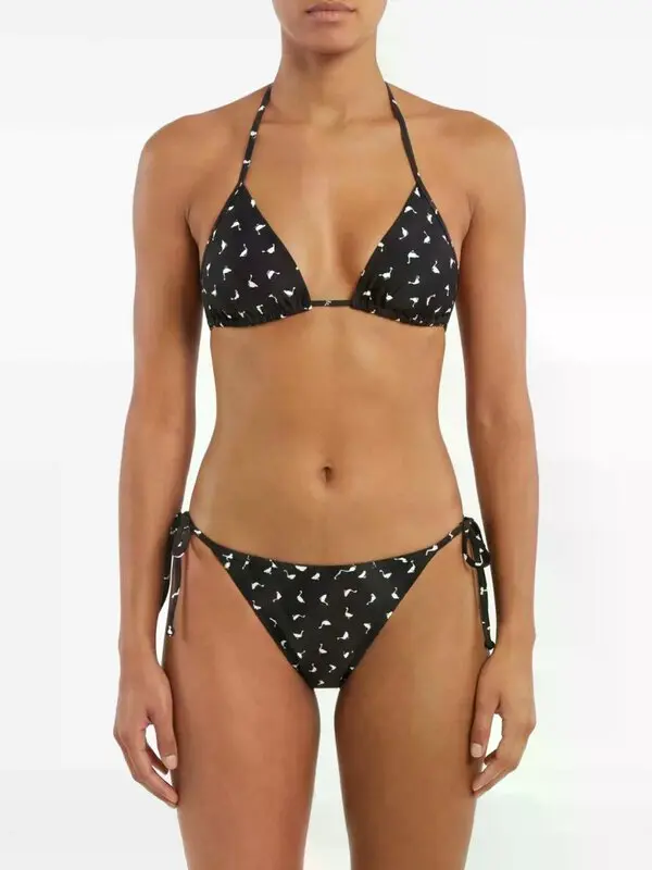 Moschino Goose-print Triangle Bikini
