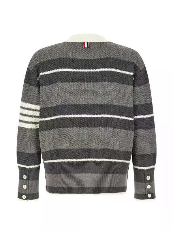 Thom Browne Striped V-neck Cardigan