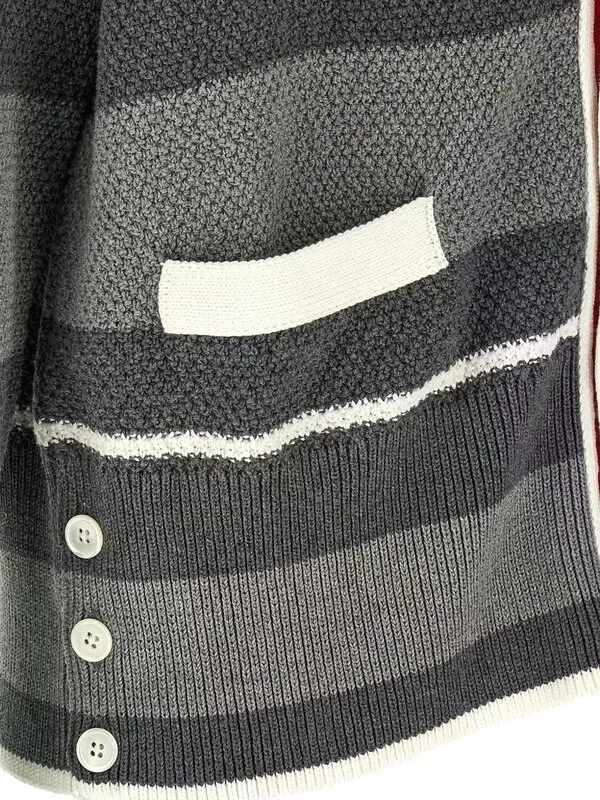 Thom Browne Striped V-neck Cardigan