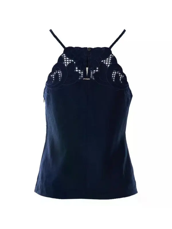 TWINSET Embroidered Halter Top