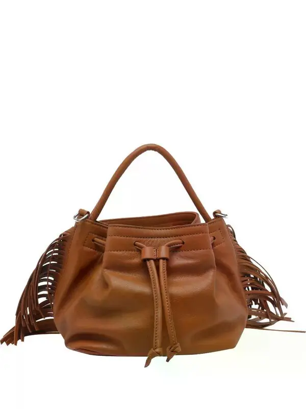 VIC MATIE Travel Fringed Bucket Bag - Brown