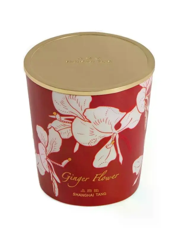 Shanghai Tang Tang Ginger Flower Candle - Red