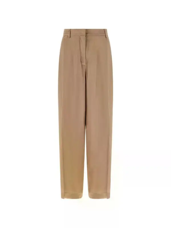 Fabiana Filippi Stretched Pleat Wide Trousers - Neutrals
