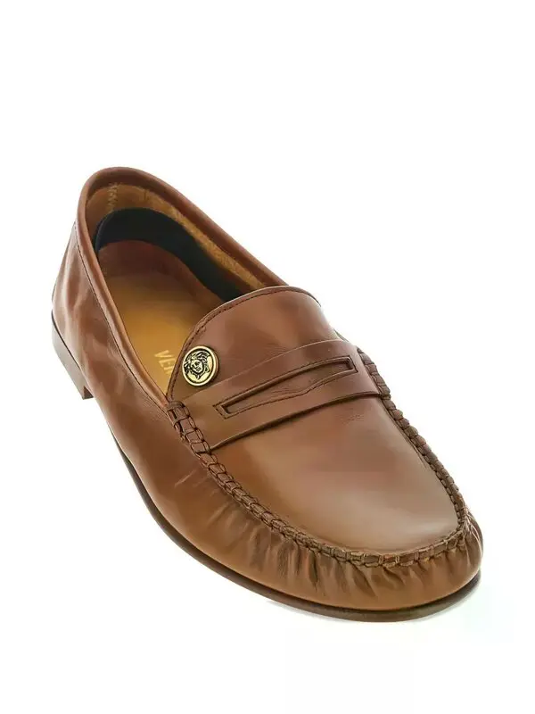Versace Button-detail Loafers