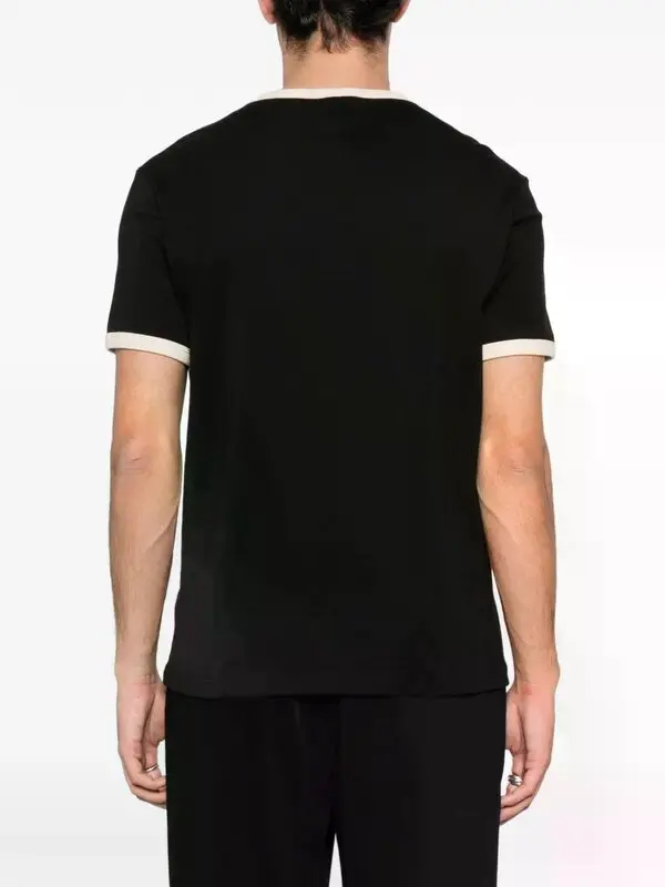 Sandro Contrast-trim T-shirt - Black