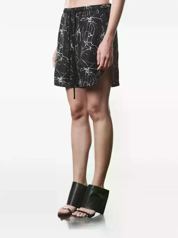 THOM KROM Marble Print Shorts