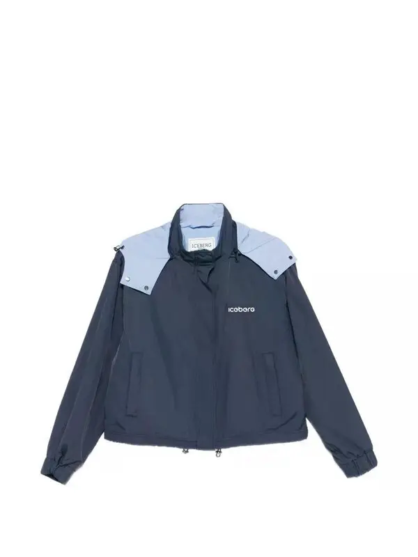Iceberg Logo-patch Jacket - Blue