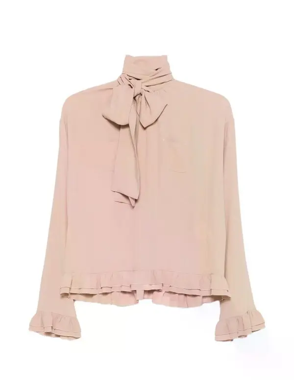 N°21 Bow Ruffled Shirt - Pink