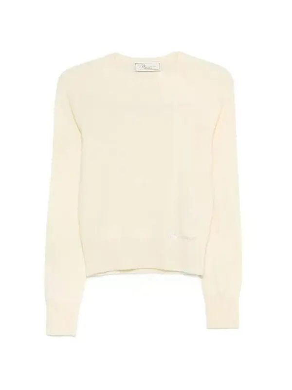 Blumarine Crew-neck Sweater - Neutrals