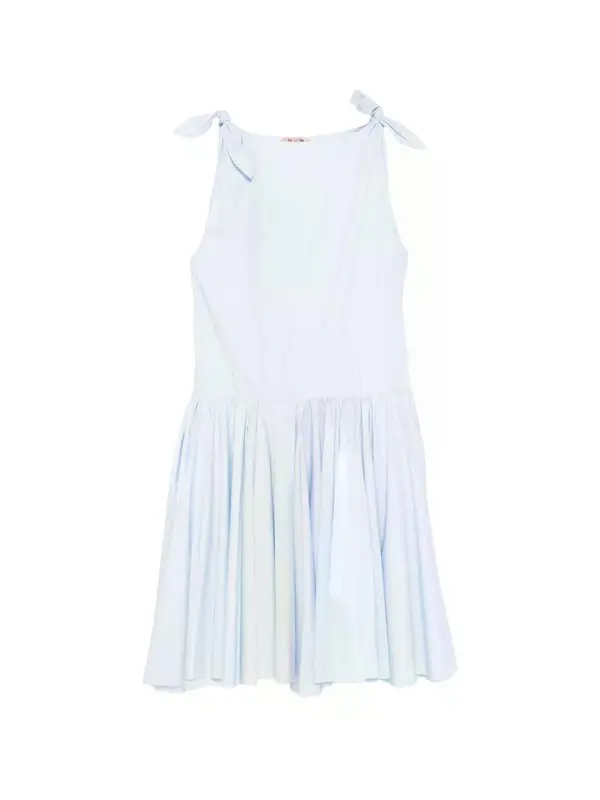 N°21 Tie Strap Gathered Dress - Blue