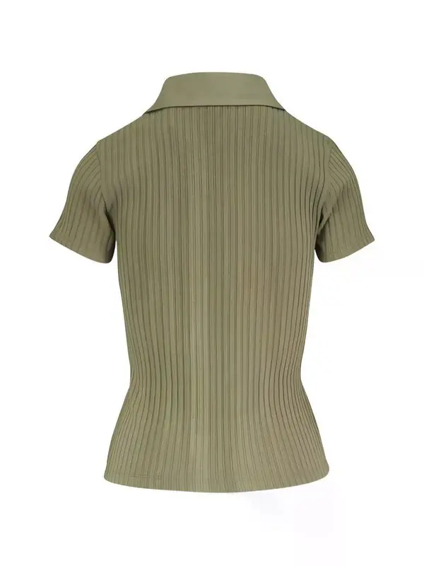 Vince Ribbed Collared T-shirt