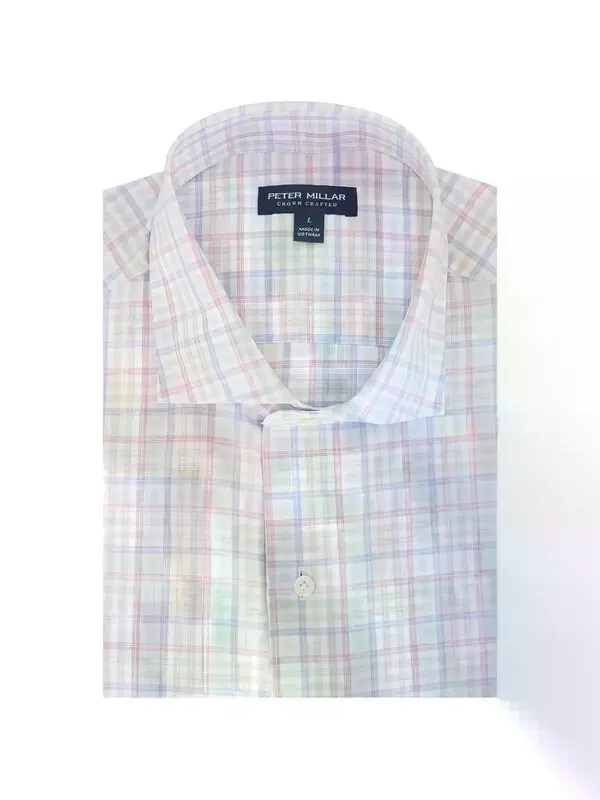 Peter Millar Checked Woven Shirt - White
