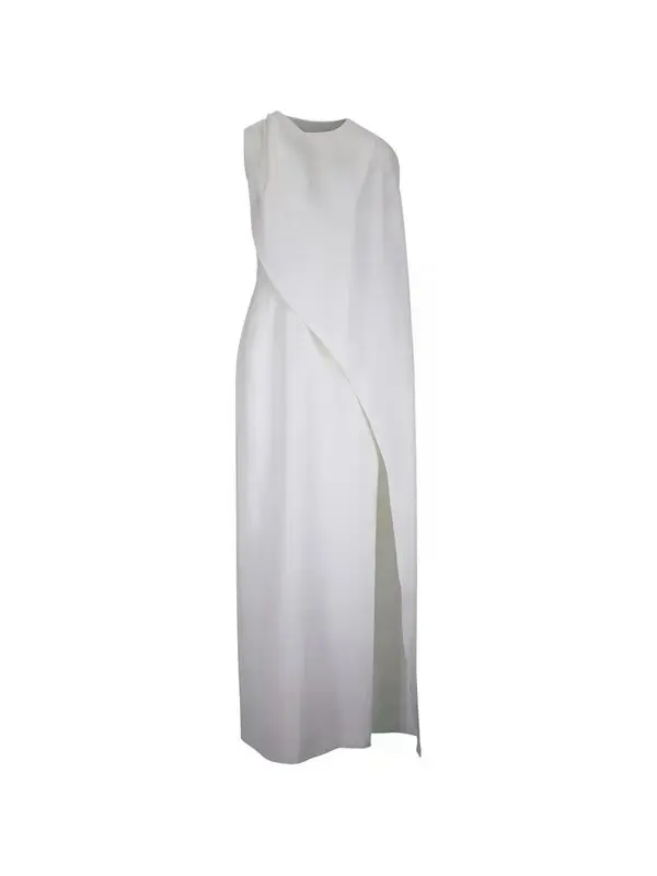 Carolina Herrera Draped Asymmetric Dress - White