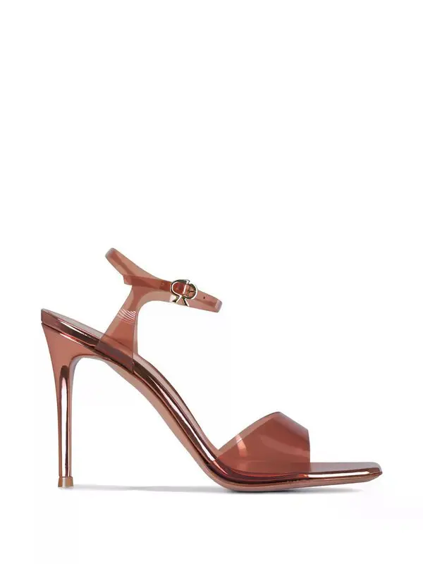 GIANVITO ROSSI Square-toe Heeled Sandals - Pink