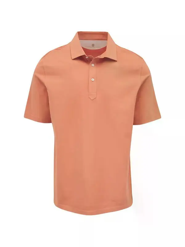 Brunello Cucinelli Cotton Polo Shirt - Orange