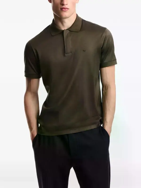 Emporio Armani Travel Essential Lyocell-blend Jersey Polo Shirt