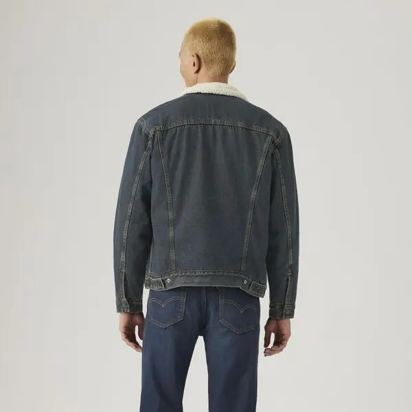 LEVI'S Relaxed Fit Sherpa Trucker Jacket - Night Shadows