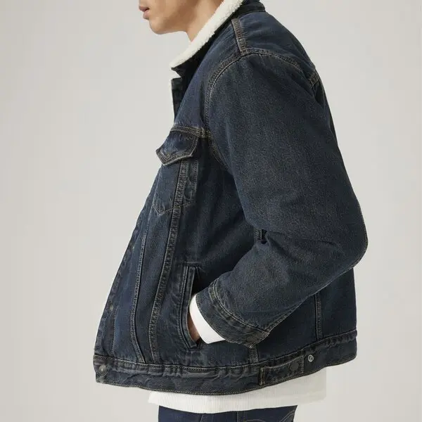 LEVI'S Relaxed Fit Sherpa Trucker Jacket - Night Shadows
