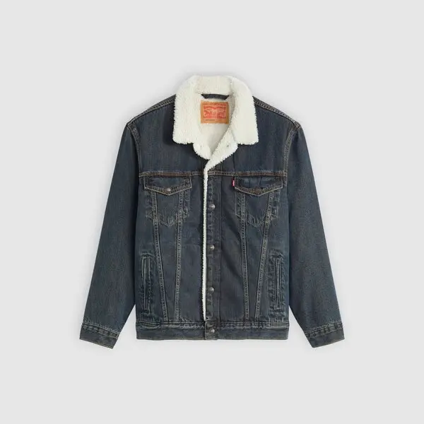 LEVI'S Relaxed Fit Sherpa Trucker Jacket - Night Shadows