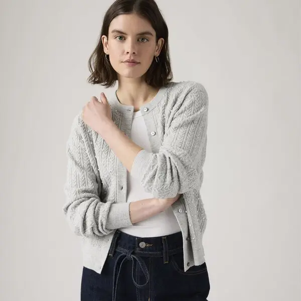 LEVI'S Supersoft Crewneck Cardigan
