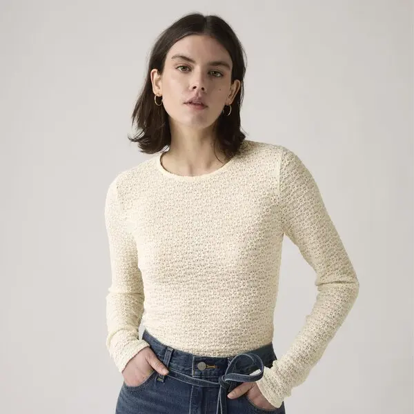 LEVI'S Anika Crewneck Top - Egret