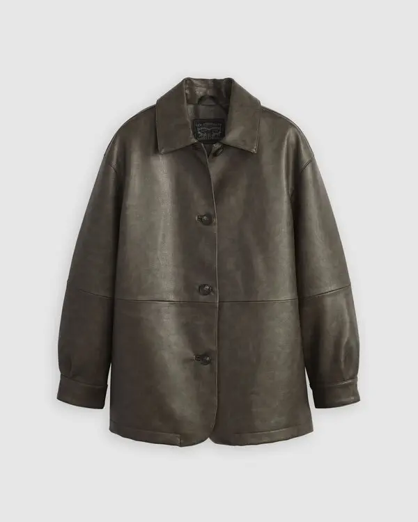 LEVI'S Faux Leather Blazer - Ash