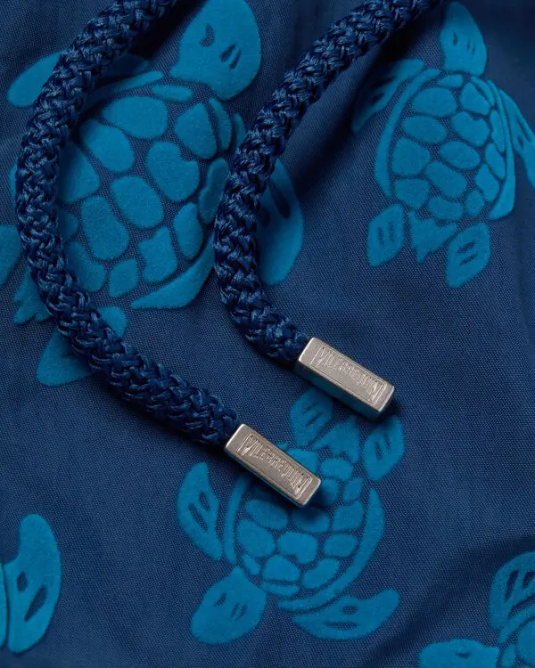 Vilebrequin Flocked Ronde Des Tortues Moorea Swim Trunks - Blue