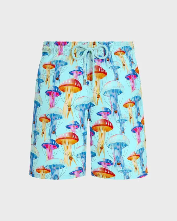 Vilebrequin Okoa Medusair Long Swim Trunks - Blue