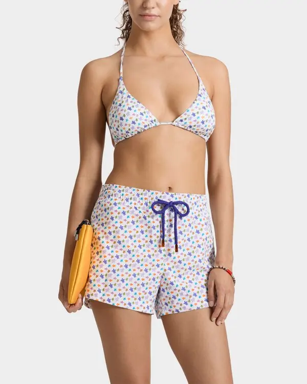Vilebrequin Micro Ronde Des Tortues Fabya Swim Trunks - White