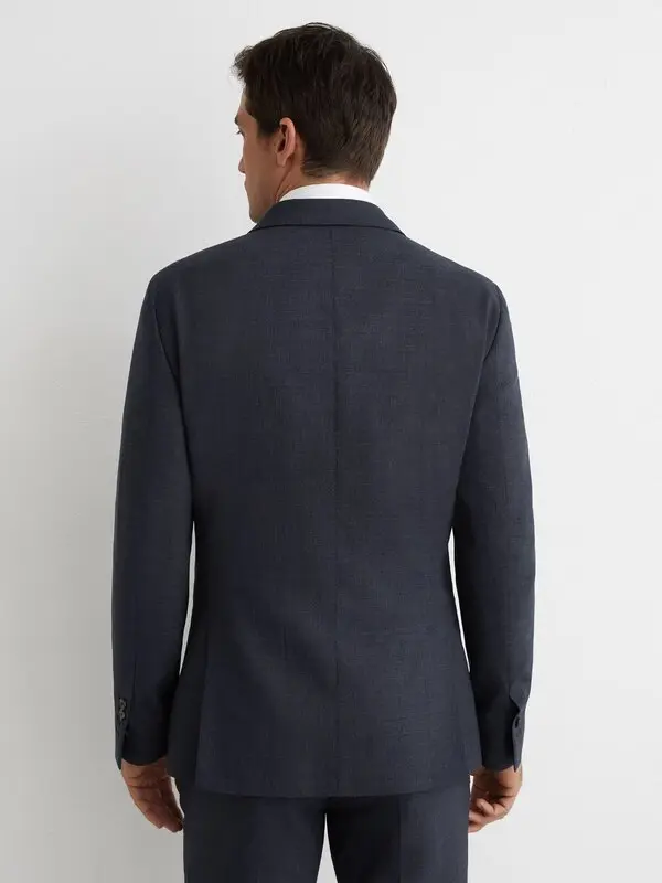 REISS Db Fibre Db Wool Textured Double-breasted Blazer Tailored-fit