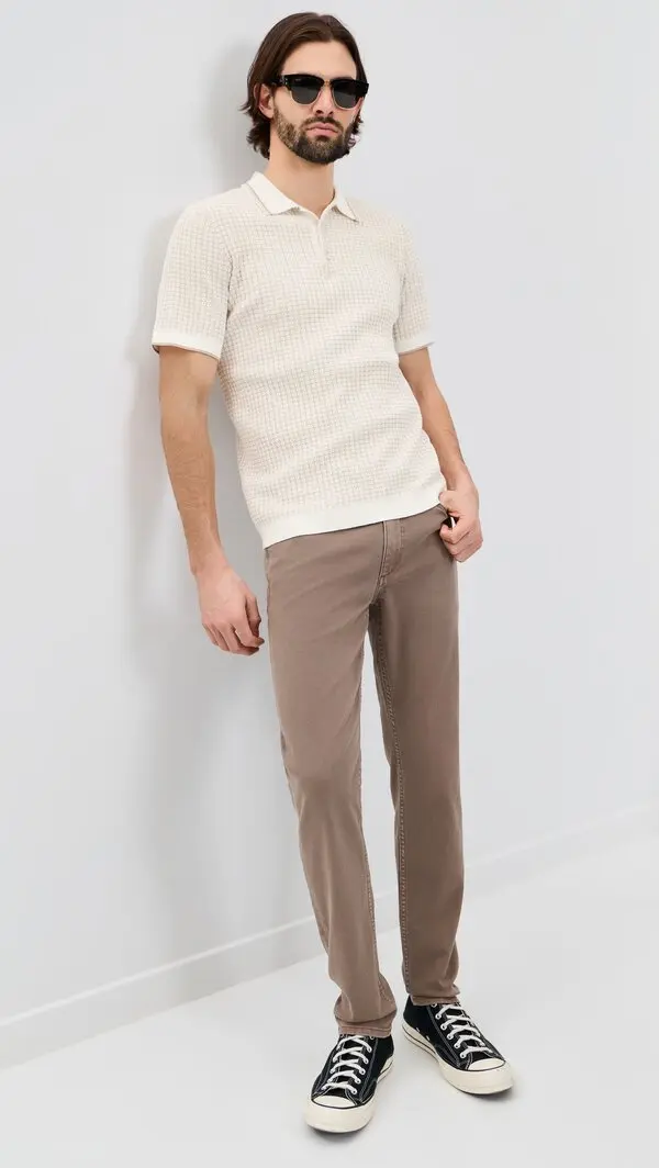Rag & Bone Harvey Rib Polo - Chalk