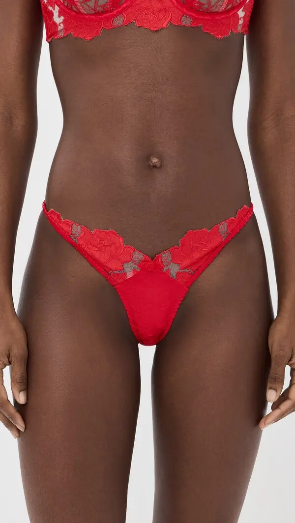 For Love & Lemons Love Is A Rose Thong Panties